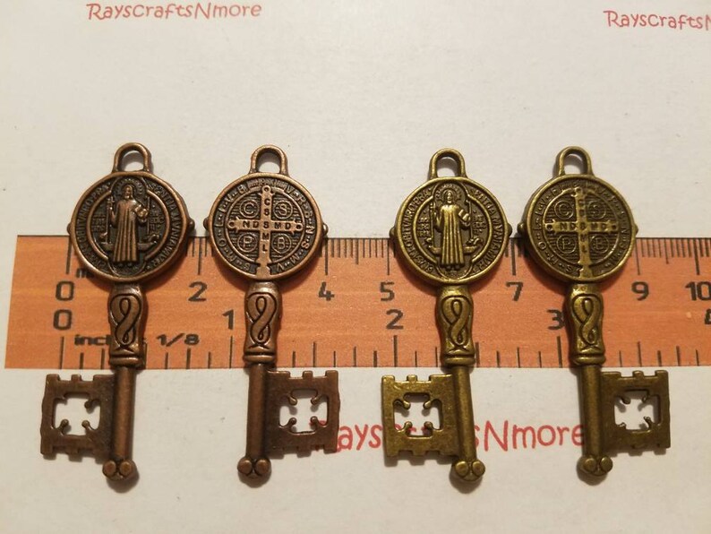 5 Pcs - Saint Benedict Key,st Benedict Key Pendant, San Benito Medal ...