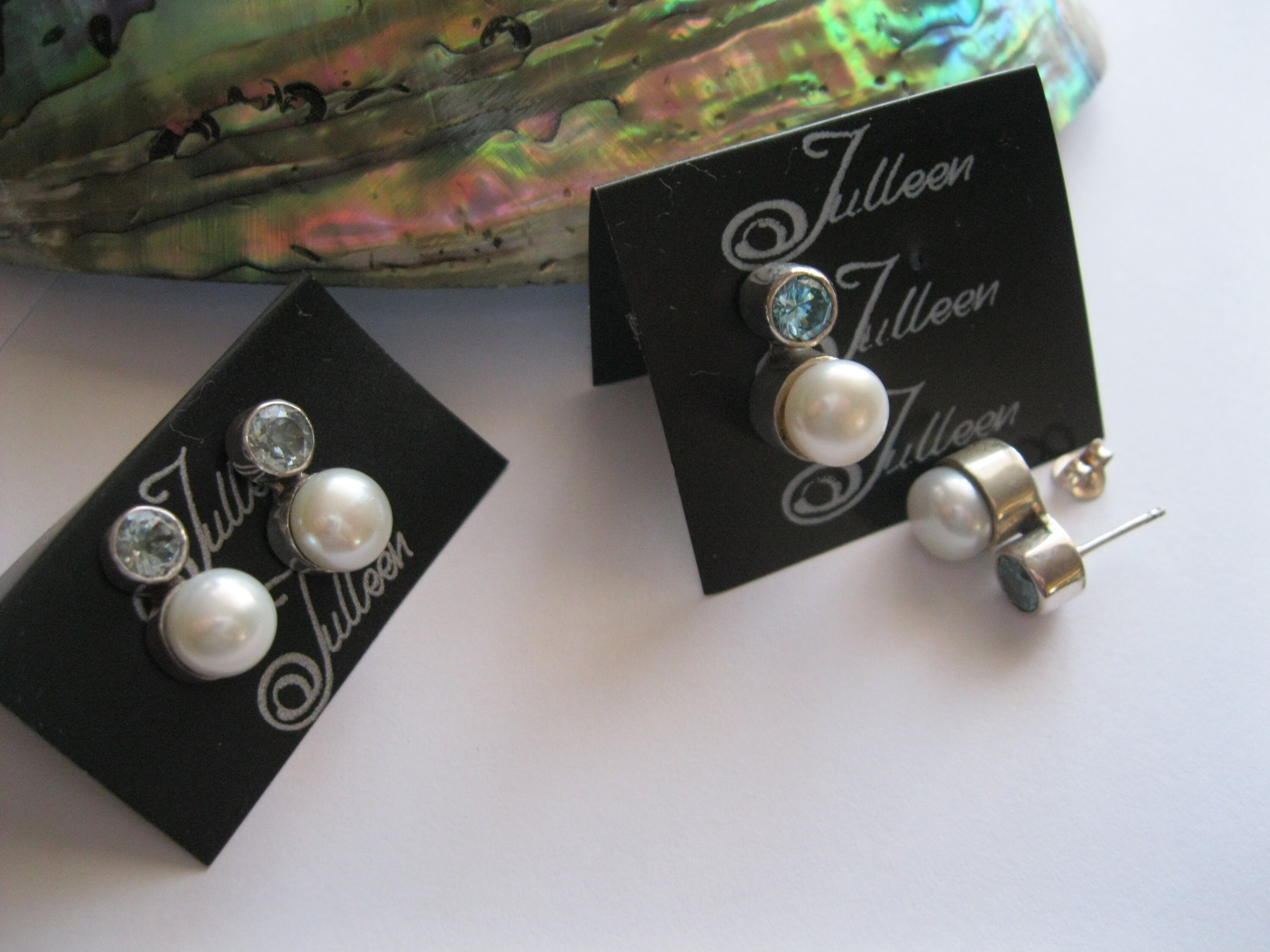 Megan, Inspired, Pearl and Sky, Blue, Facetted, Genuine, Topaz, True ...