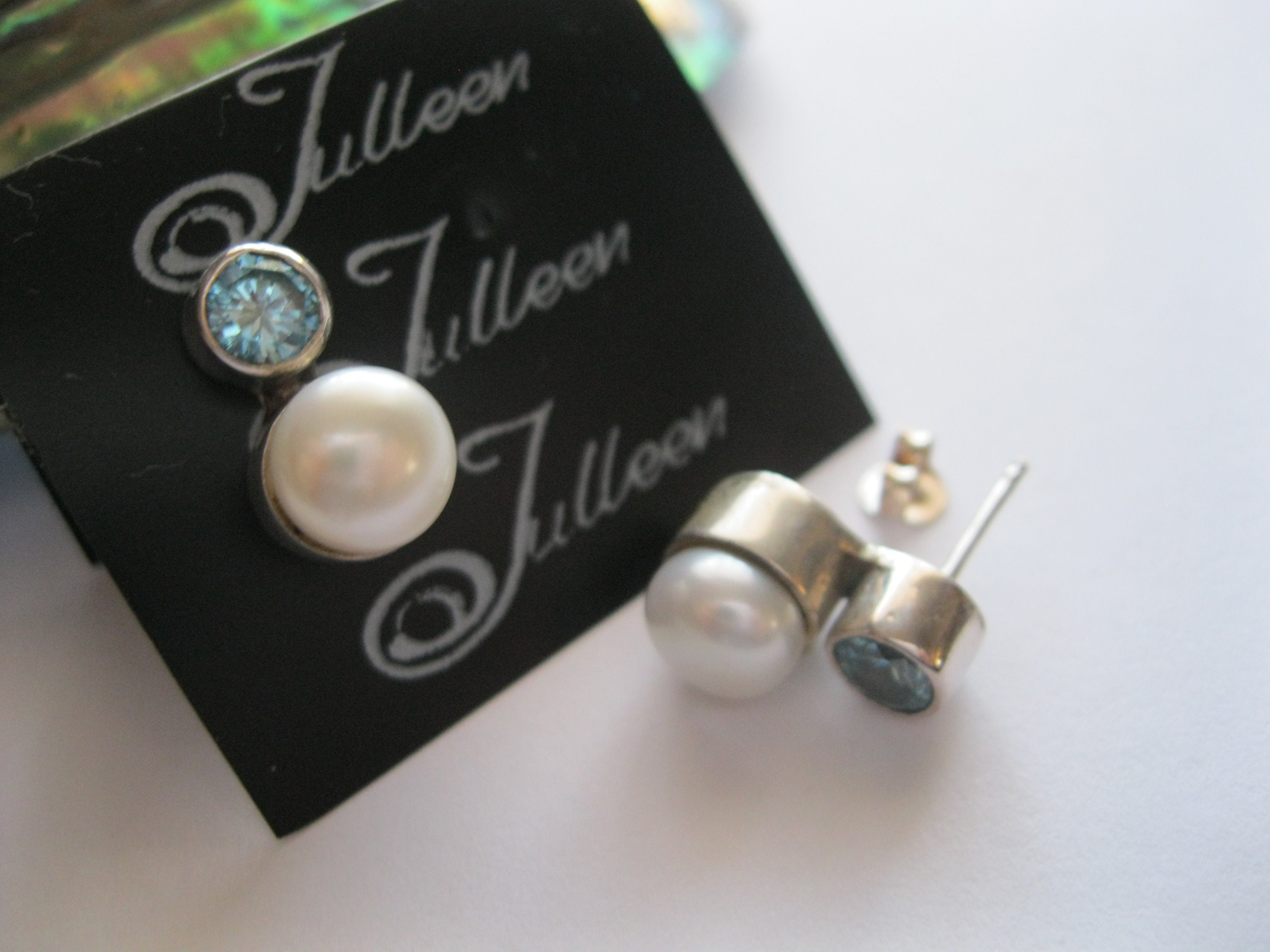 Megan, Inspired, Pearl and Sky, Blue, Facetted, Genuine, Topaz, True ...