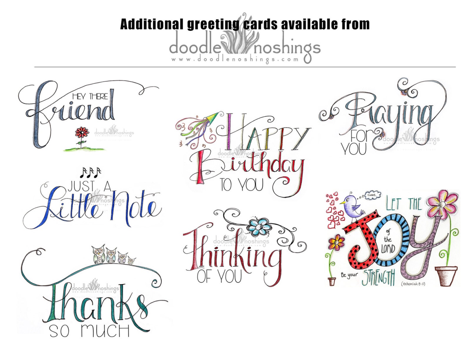 Hey There Friend Greeting Cards by Doodle Noshings FLAT or - Etsy