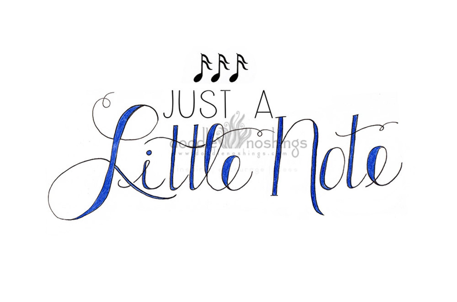 Just a Little Note Greeting Cards by Doodle Noshings FLAT - Etsy