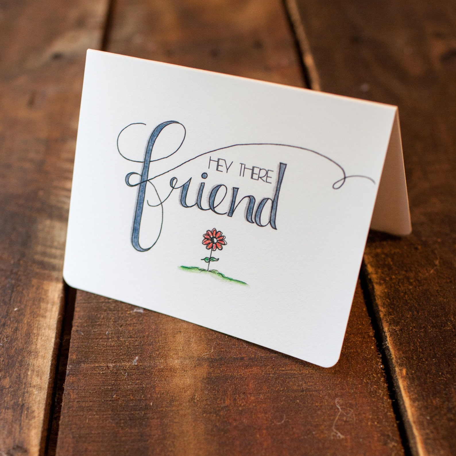 Hey There Friend Greeting Cards by Doodle Noshings FLAT or - Etsy