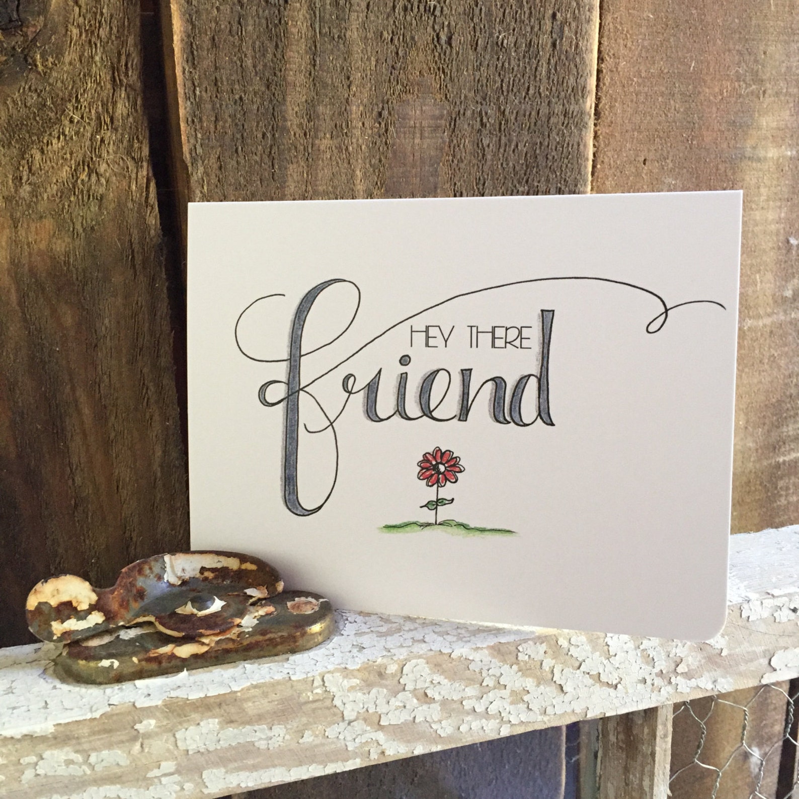 Hey There Friend Greeting Cards by Doodle Noshings FLAT or - Etsy