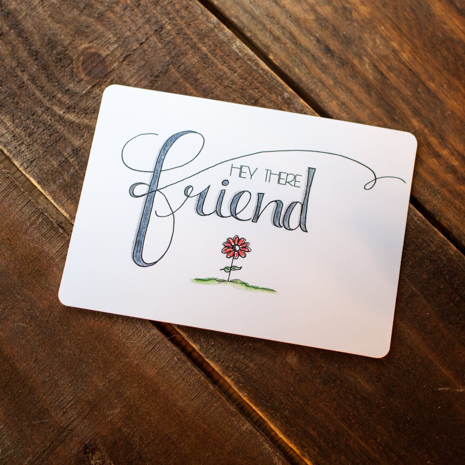 Hey There Friend Greeting Cards by Doodle Noshings FLAT or - Etsy