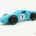 Blue Wood Toy Car, Wooden Car for Kids, Boys, Classic Race Car, CL 02 ...