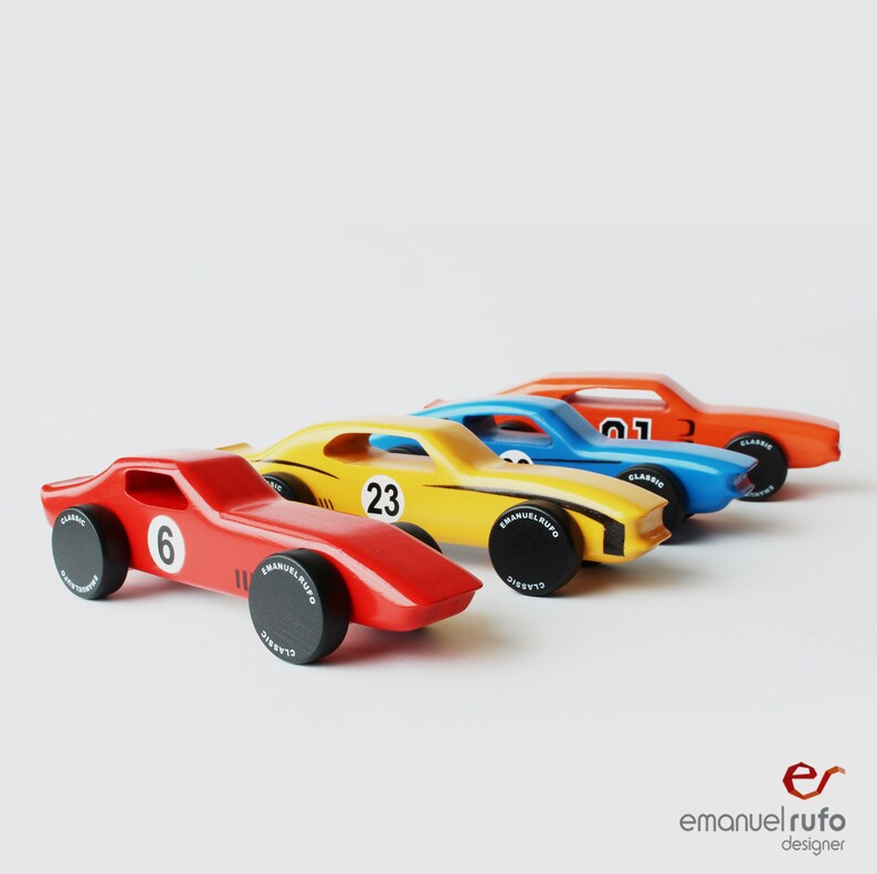 Wooden Toy Car Gift Set Handmade American Muscle Cars - Etsy