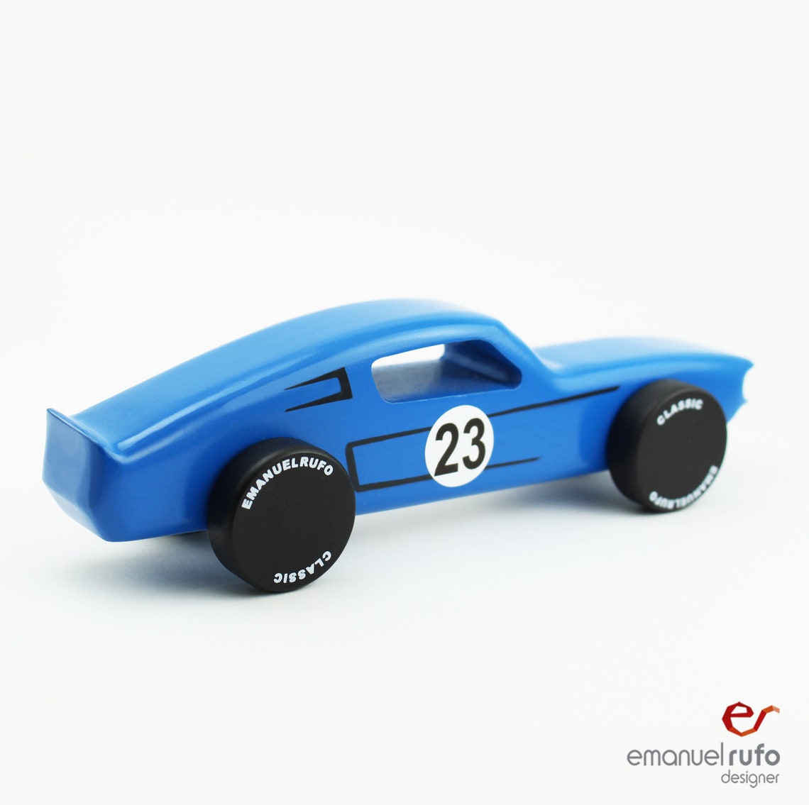 Blue Wooden Toy Car for Kids Boys American Muscle Car CL - Etsy