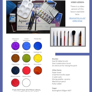 Watercolor Flower Painting Lesson: Botanical Art (PDF Download) - Etsy