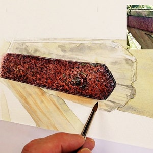 Watercolour Study Piece, Learn to Paint Textures Like Rusty Metal and ...