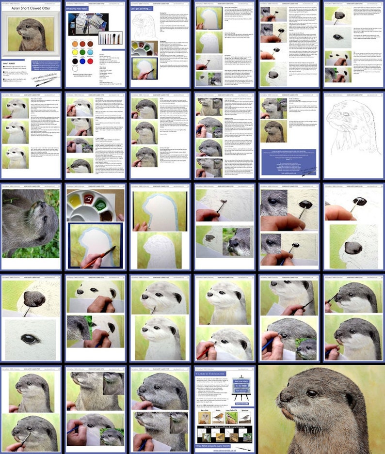 Watercolor Otter Painting Tutorial: Realistic Animal Art Lesson (PDF ...