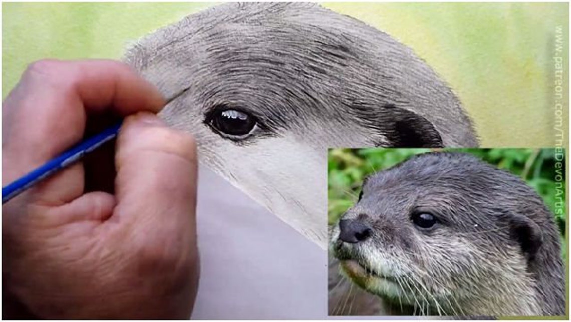 Learn to Paint Realistic Animals Watercolor Painting | Etsy UK