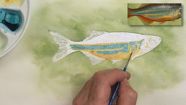 Tropical Fish Watercolor Painting Lesson Learn to Paint Fish - Etsy