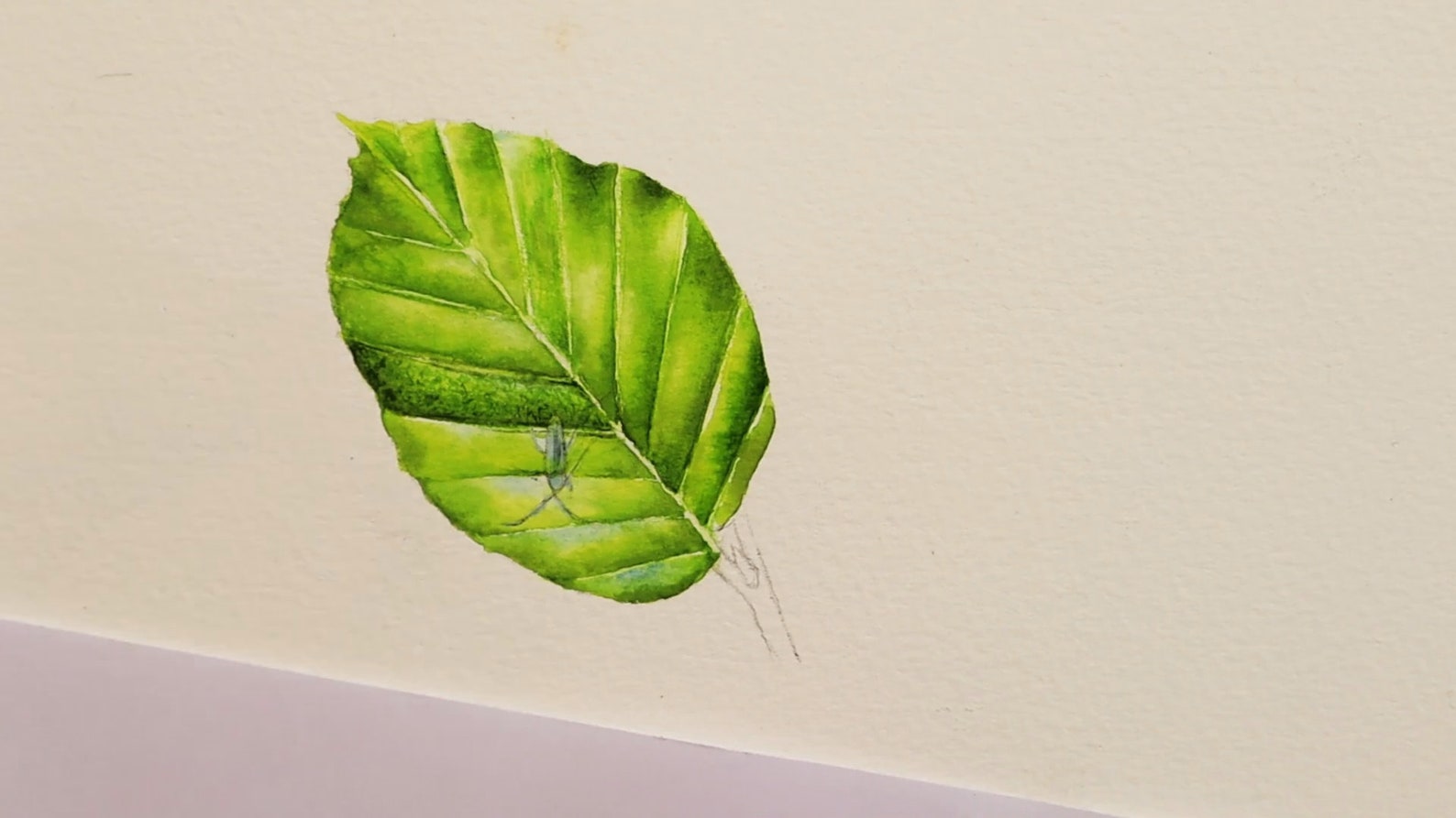 Downloadable PDF Watercolor Tutorial on Painting a Leaf Art | Etsy