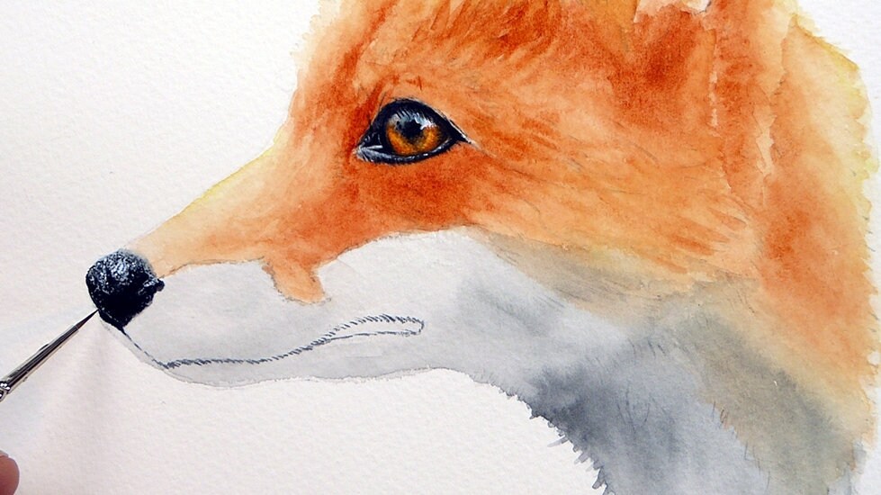 Watercolor Fox Painting Tutorial: Wildlife Art Lesson (PDF Download) - Etsy