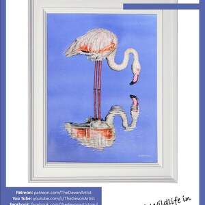 Flamingo Watercolor Painting Lesson, Learn to Paint Realistic Birds in ...