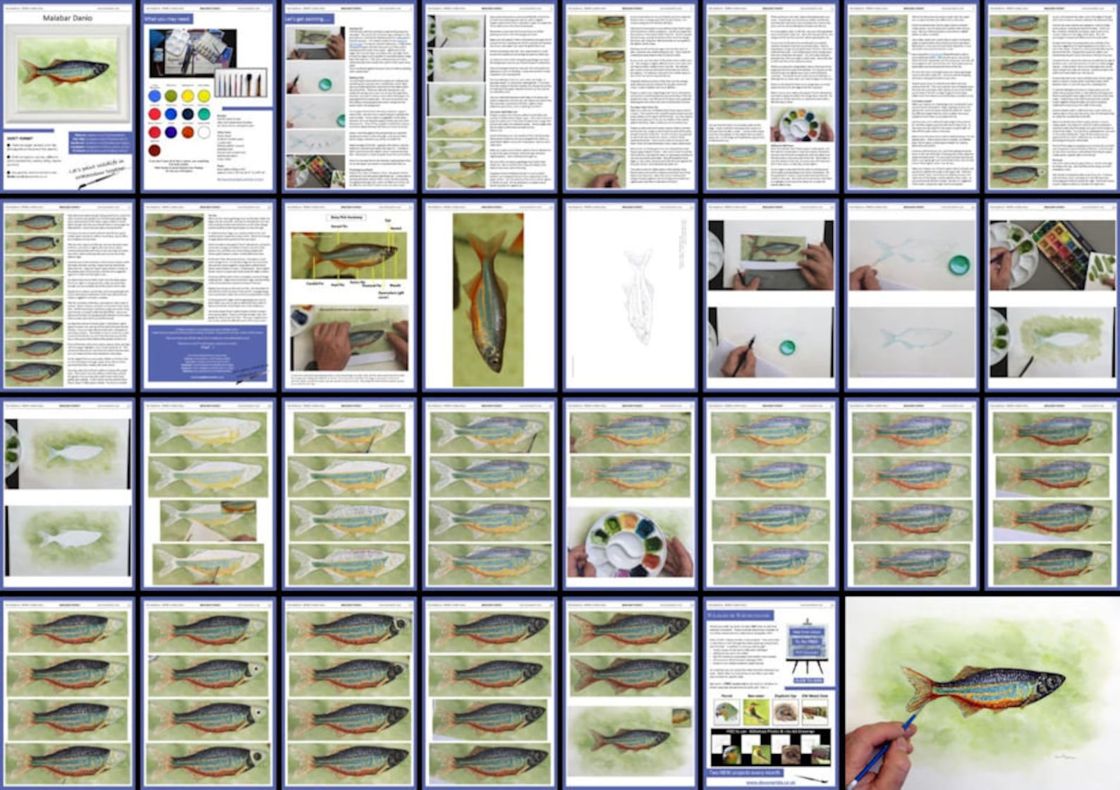 Tropical Fish Watercolor Painting Lesson Learn to Paint Fish - Etsy