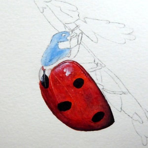 Watercolor Ladybug Painting Tutorial, Ladybird Watercolour PDF Lesson ...