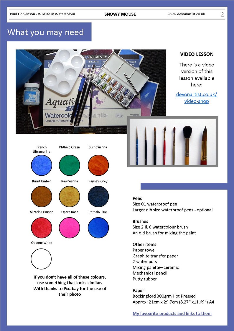 Pen and Wash Tutorial, Snowy Mouse Watercolour Greeting Card, Simple ...