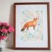 Fox Art Spring Original Watercolor Painting of Size 912 - Etsy