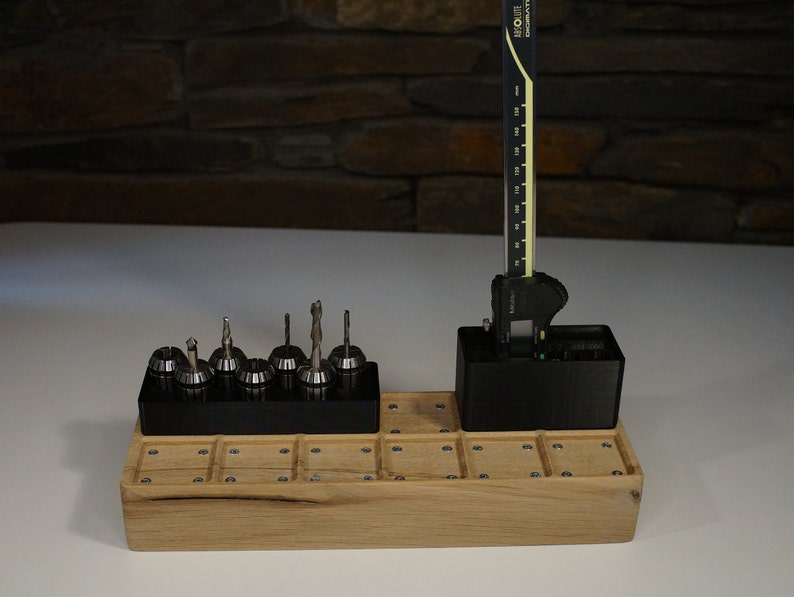 Solid Oak Gridfinity Base A Completely Over-the-top Base for Organizing ...