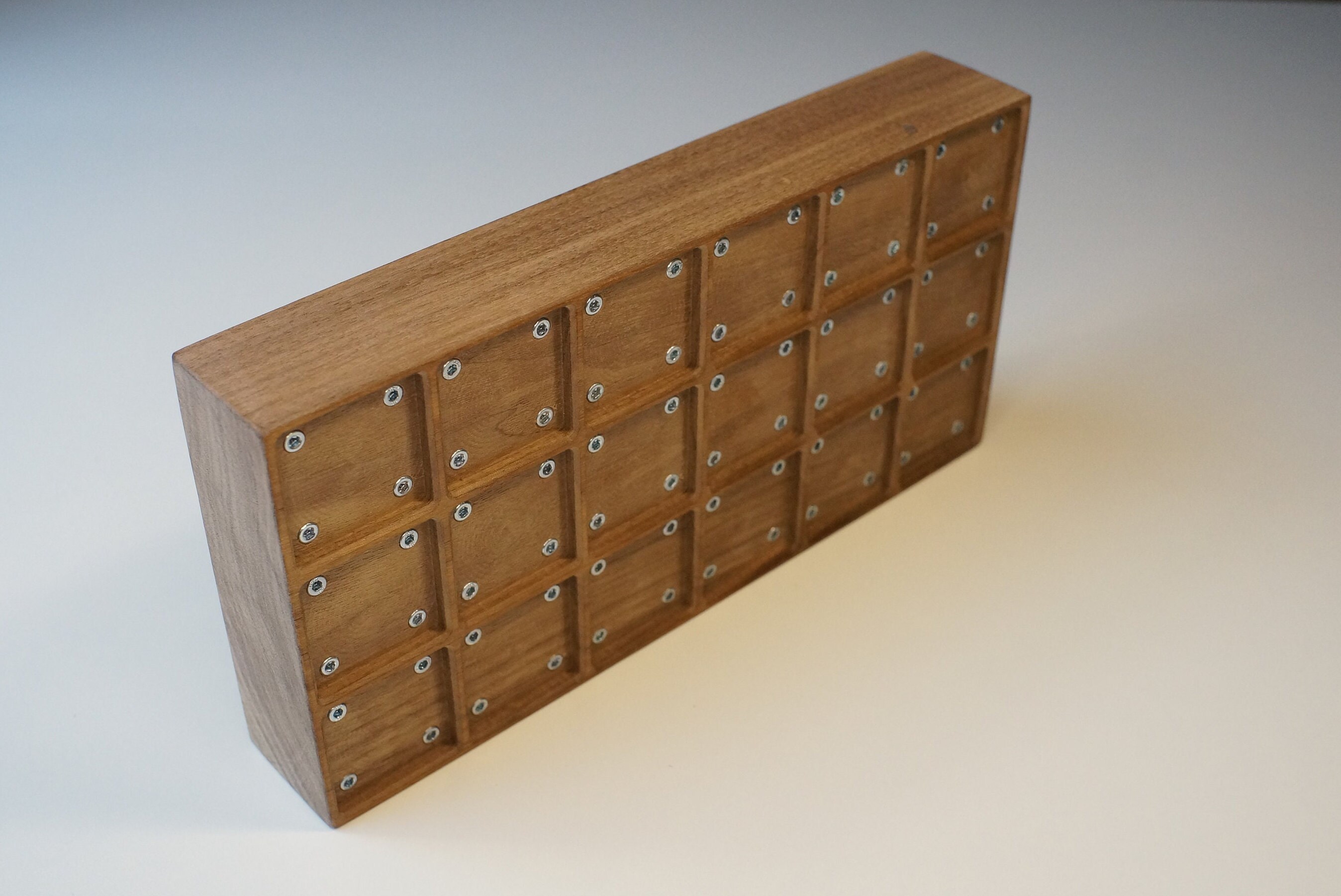 Solid Walnut Gridfinity Base XL 3x6 A Completely Over-the-top Base for ...