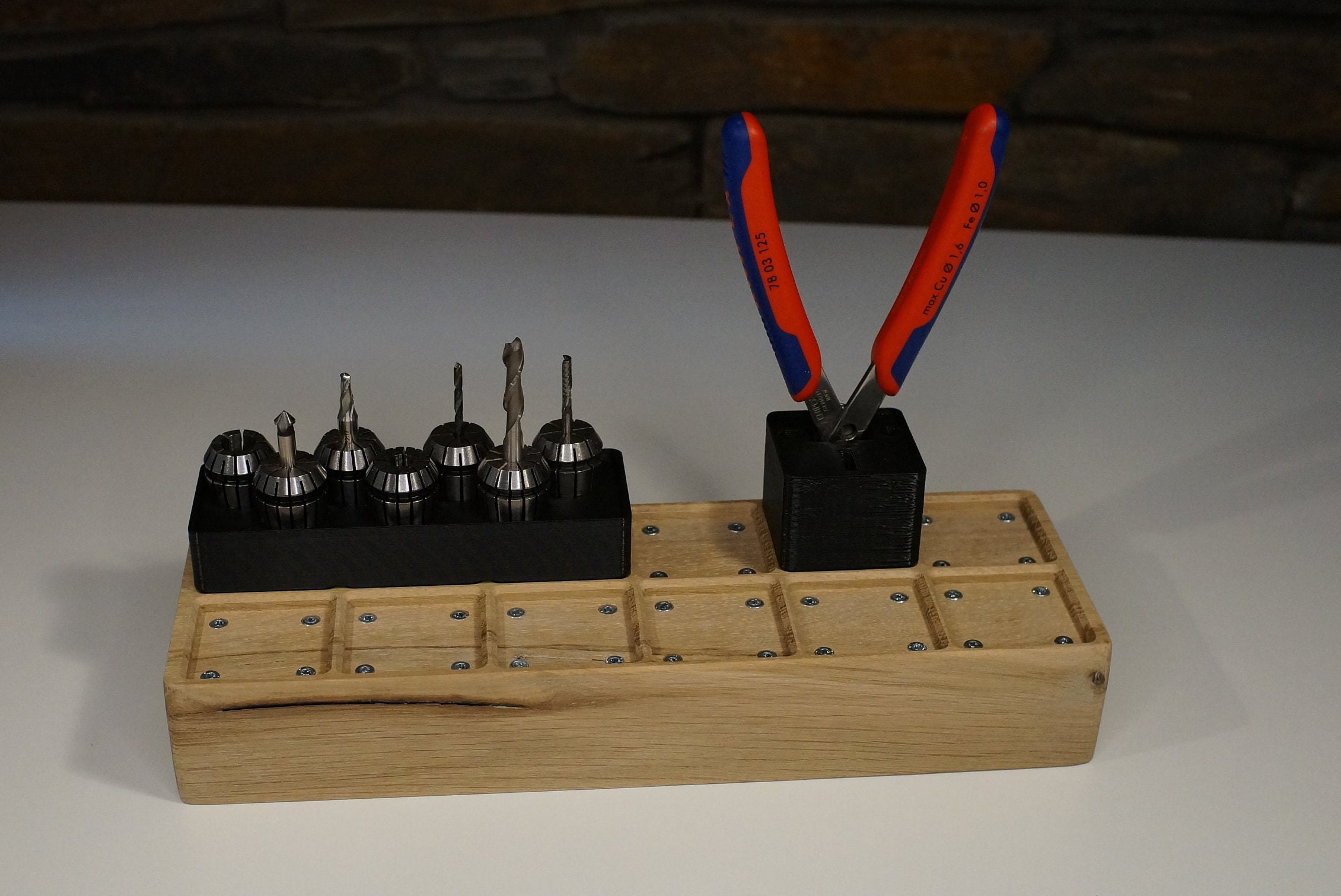 Solid Oak Gridfinity Base A Completely Over-the-top Base for Organizing ...