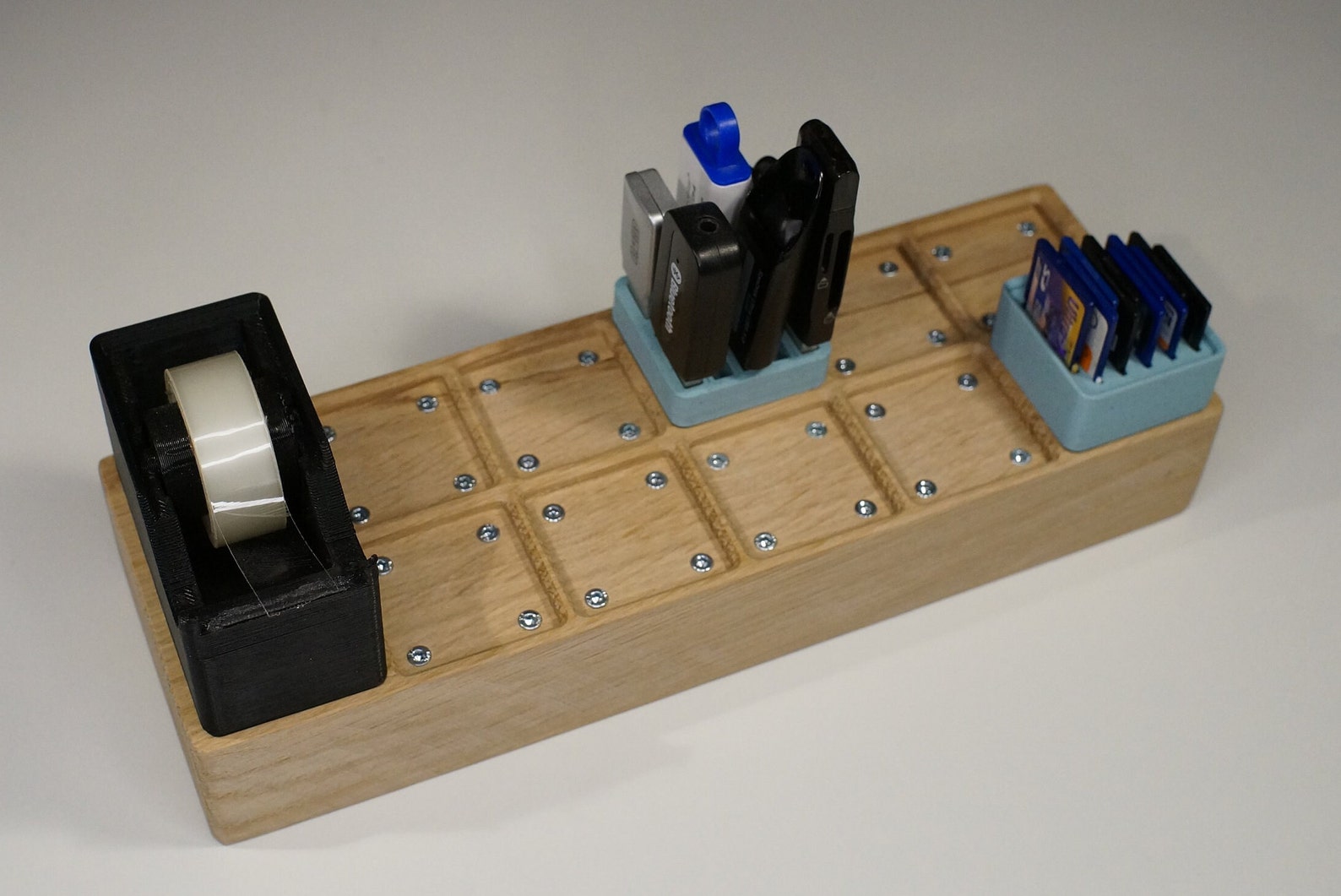 Solid Oak Gridfinity Base A Completely Over-the-top Base for Organizing ...