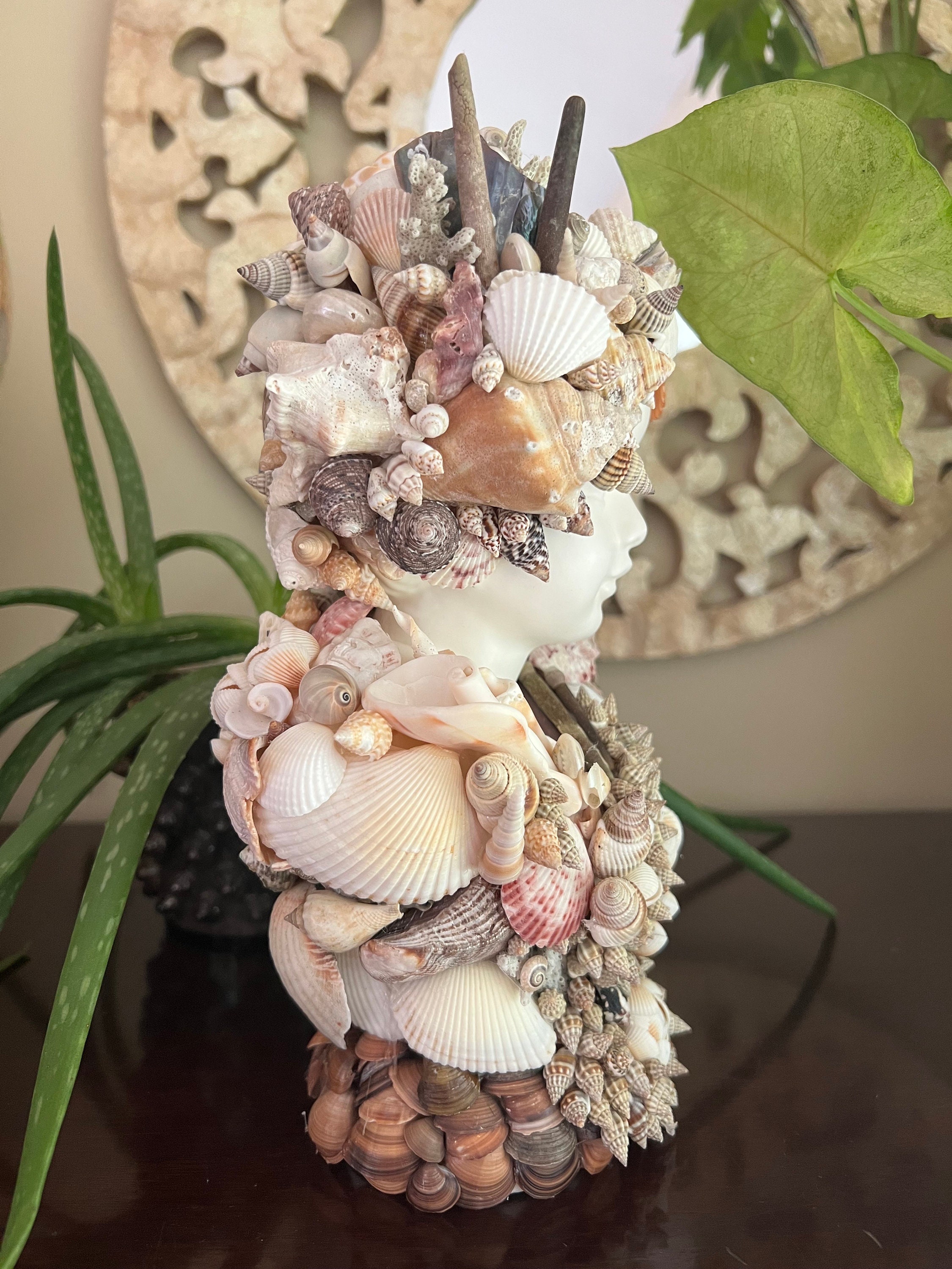 Sea Shell Embellished Bust - Etsy