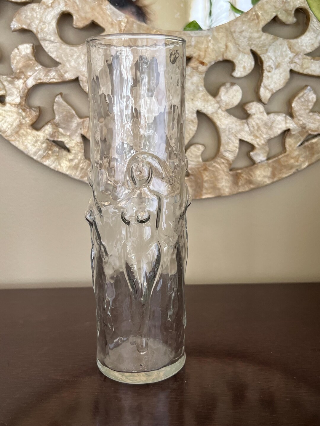 Vintage Libbey Naked Lady Glass- La Femme Glass- Raised Naked Lady ...