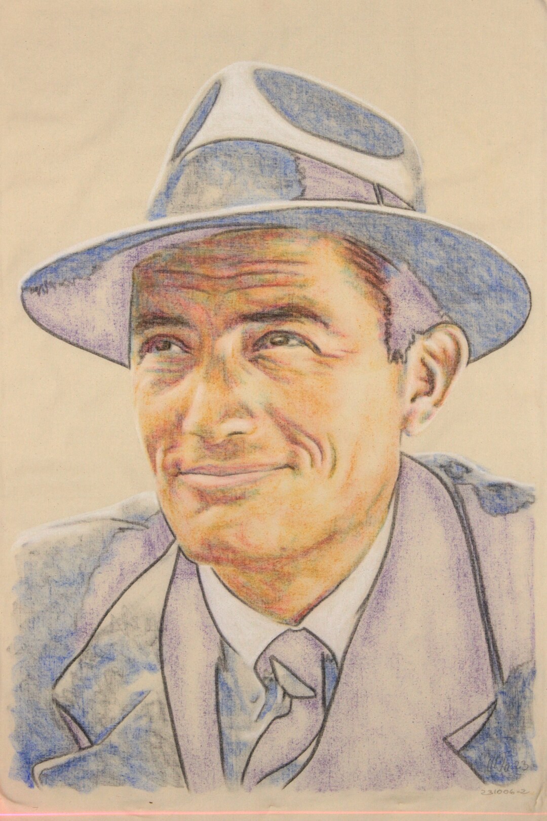 Gregory a Hand Drawn Portrait in Charcoal and Pastel on - Etsy