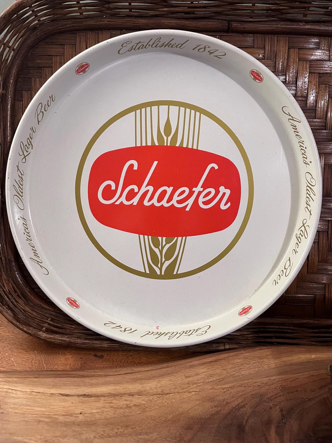 Vintage Schaefer Beer 12” Metal Tray - Etsy