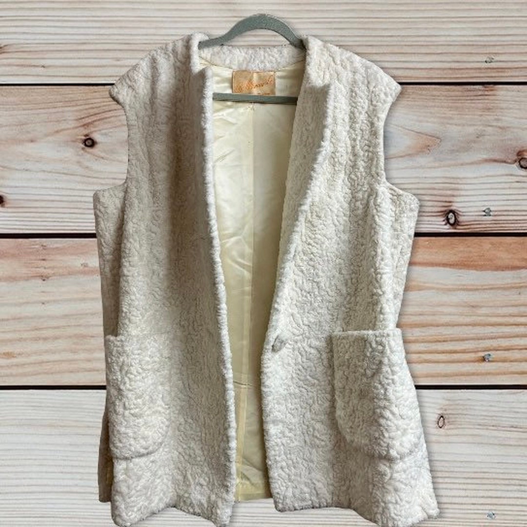 Vintage Fashion Designer Dan Millstein for B. Altman Womens White Vest ...