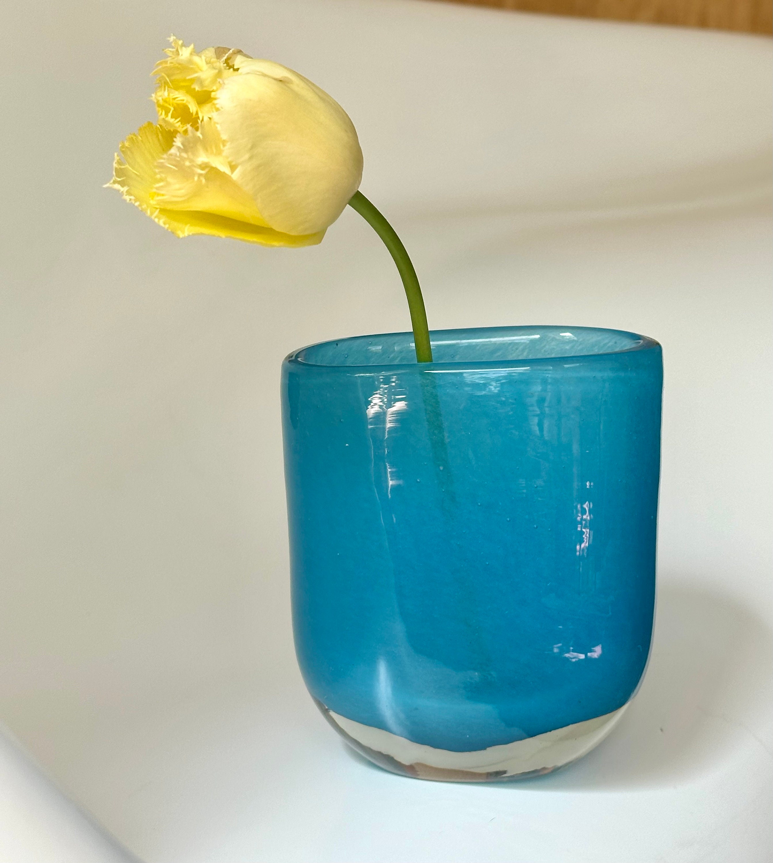 1980s Henry Dean Mouth-blown Art Glass Vase Belgium - Etsy