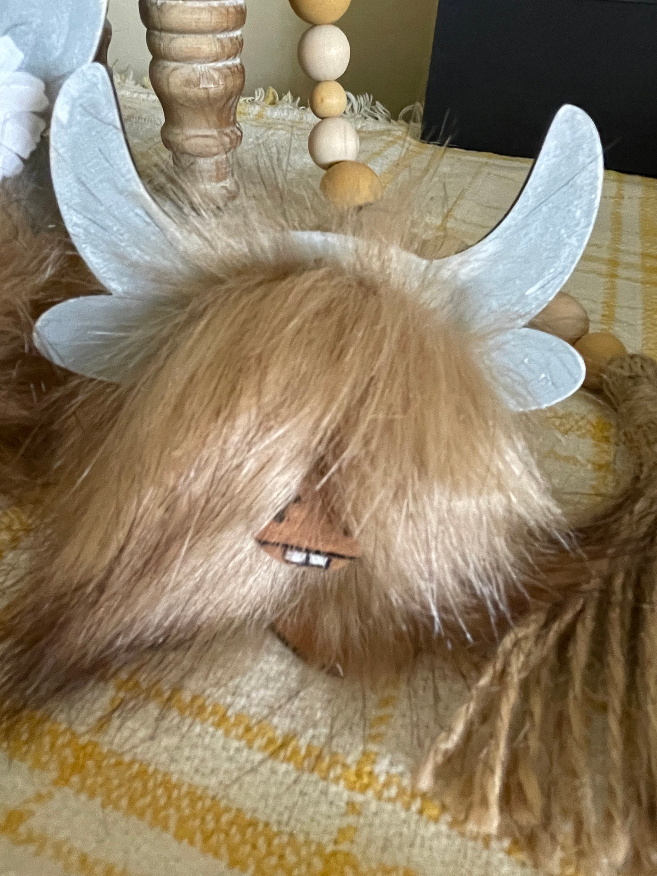 Brown Fluffy Pom Pom Spring Highland Cow Farmhouse Cow - Etsy