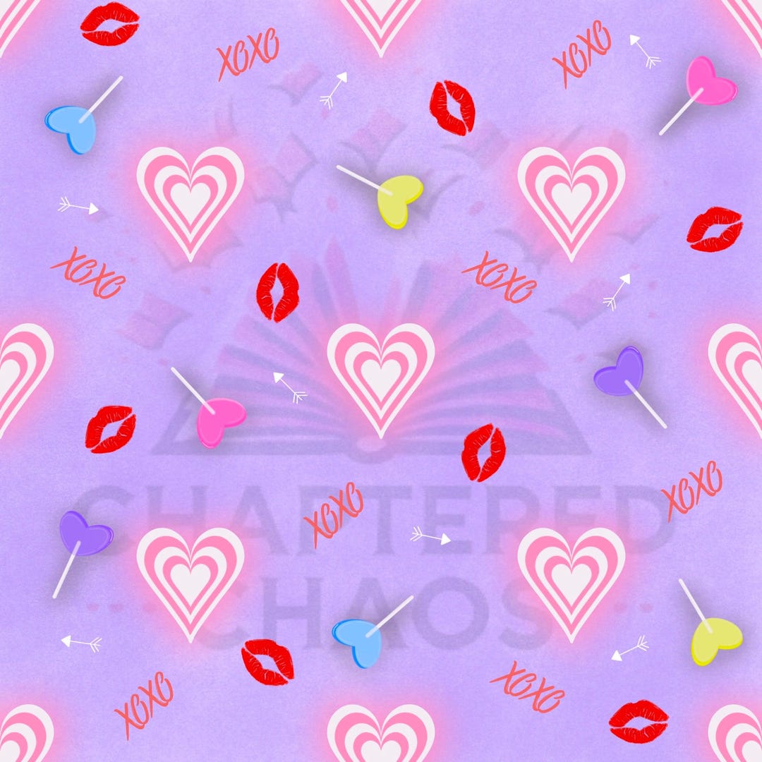 Valentines Seamless Pattern, February Seamless Pattern, Purple Seamless ...