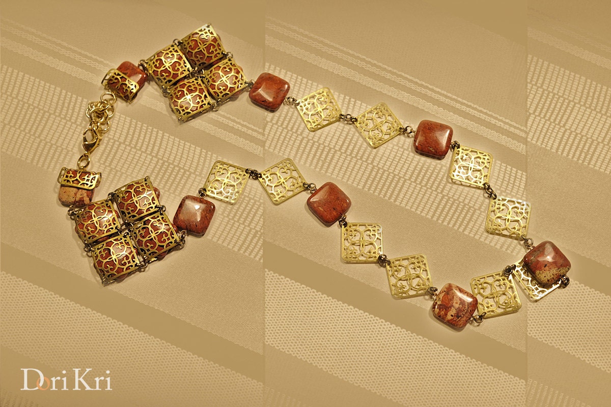 Woman's Fashion Belt, Brownish-red Stone Belt of Real Fossilized Agates ...