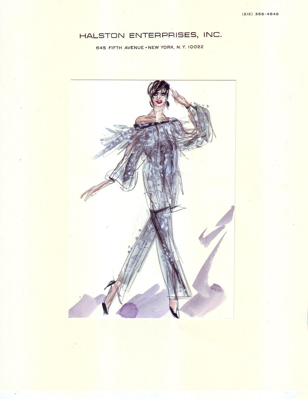 Halston Fashion Illustration: Liza Minnelli, 1984 - Etsy