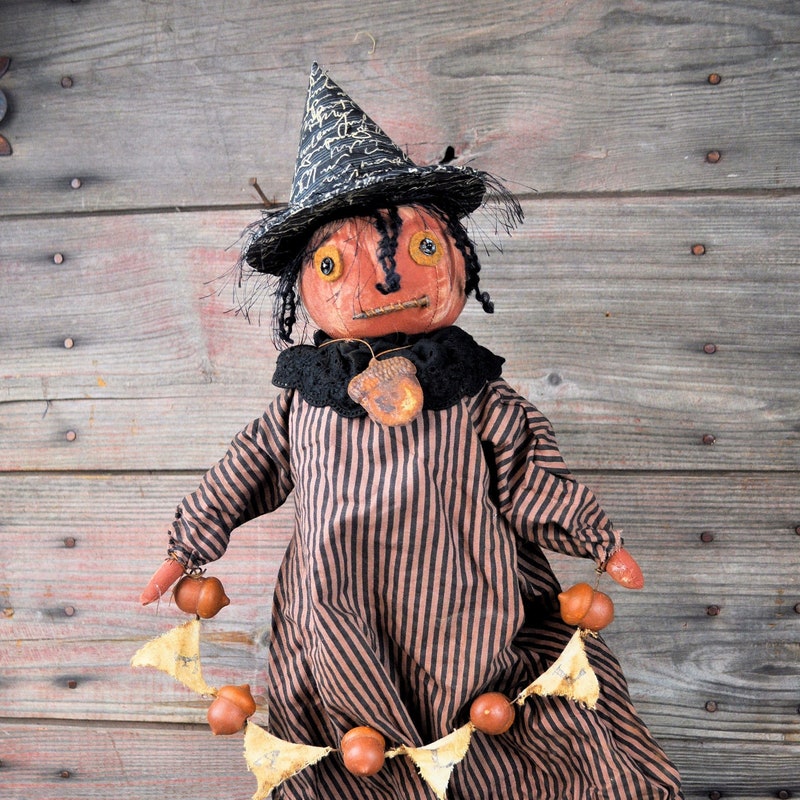 Primitive Autumn Doll - Etsy
