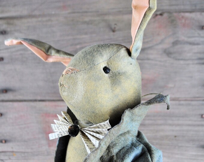 Primitive Standing Boy Bunny With Egg - Etsy