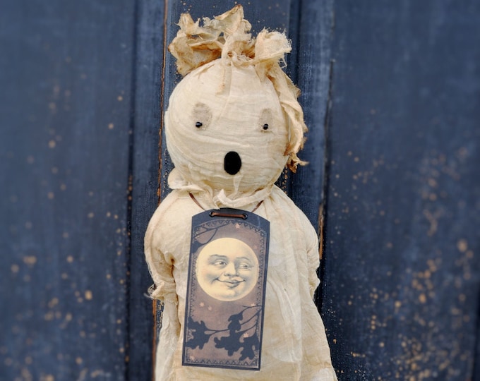 Primitive Ghost With Vintage Style Moon Tag - Etsy