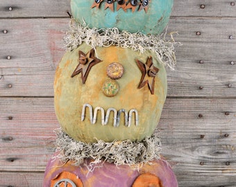 Primitive Jack-o-lantern Stack - Etsy