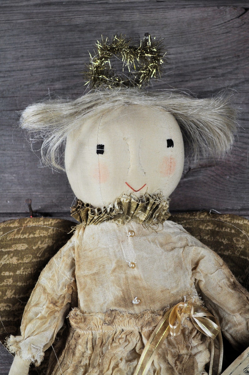 Primitive Christmas Angel With Bells - Etsy