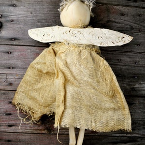 NEW Primitive Christmas Angel gabby With Candle - Etsy