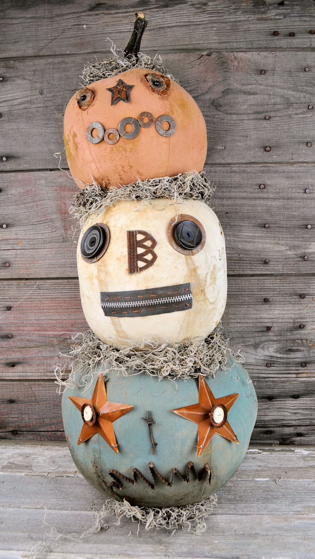Primitive Jack-o-lantern Stack - Etsy