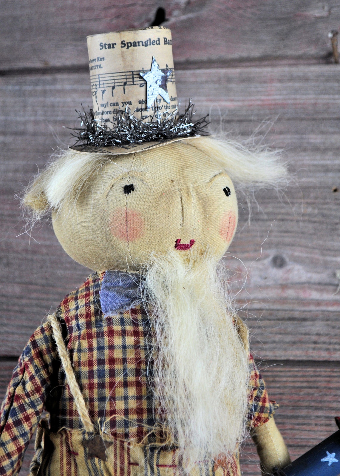 Primitive Uncle Sam With Rocket Firework | Etsy