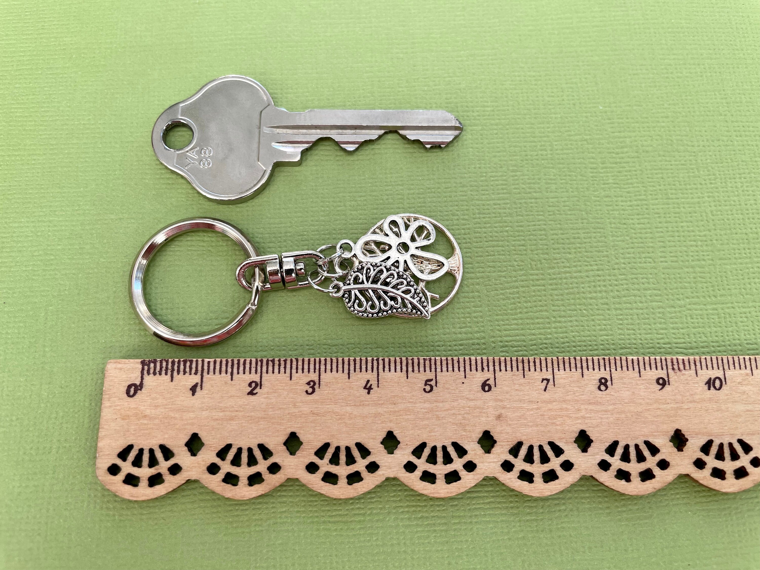 Tree of Life Flower and Leaf Keyring, Nature Keyring, Small Floral ...