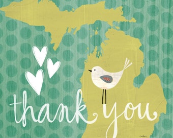 Michigan Thank You - Etsy