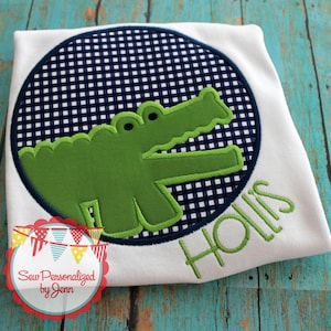 Boys Preppy Summer Alligator Gator Personalized Monogrammed and ...