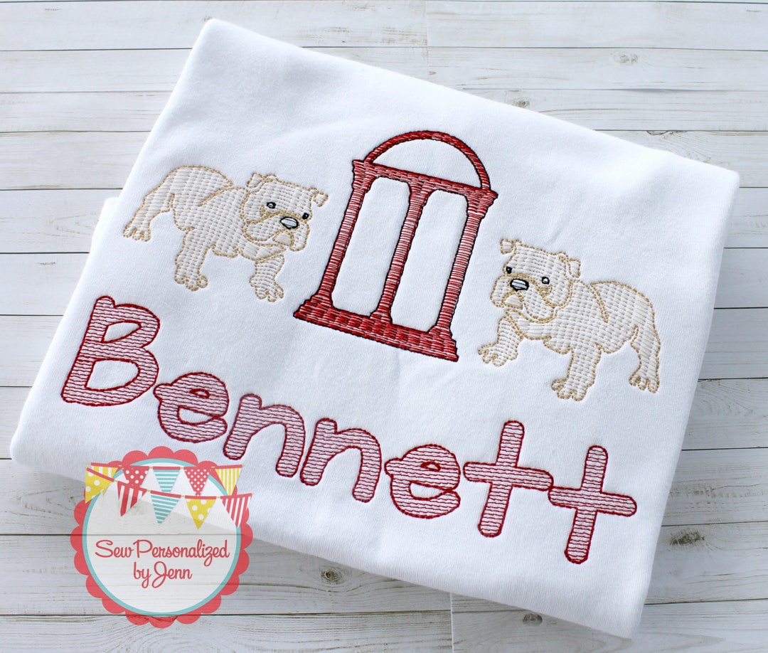 Boys Bulldog Football Spirit Arch Monogrammed and Personalized - Etsy