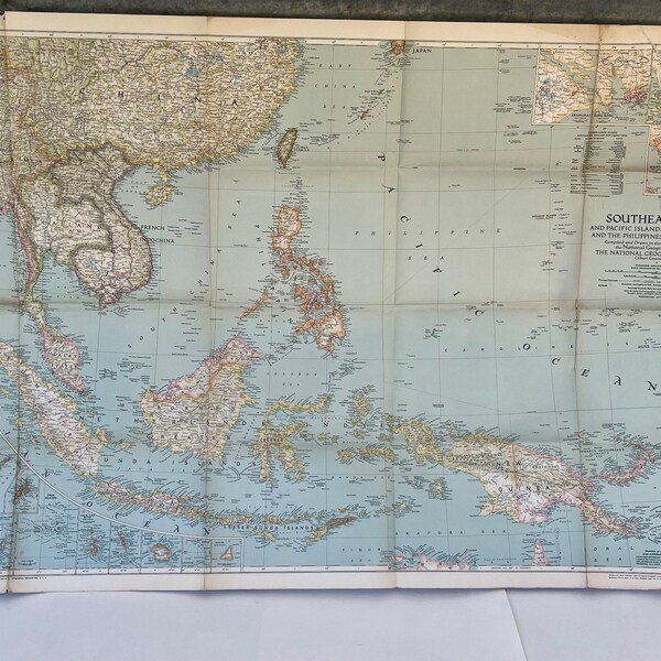 Map of Asia Pacific - Etsy